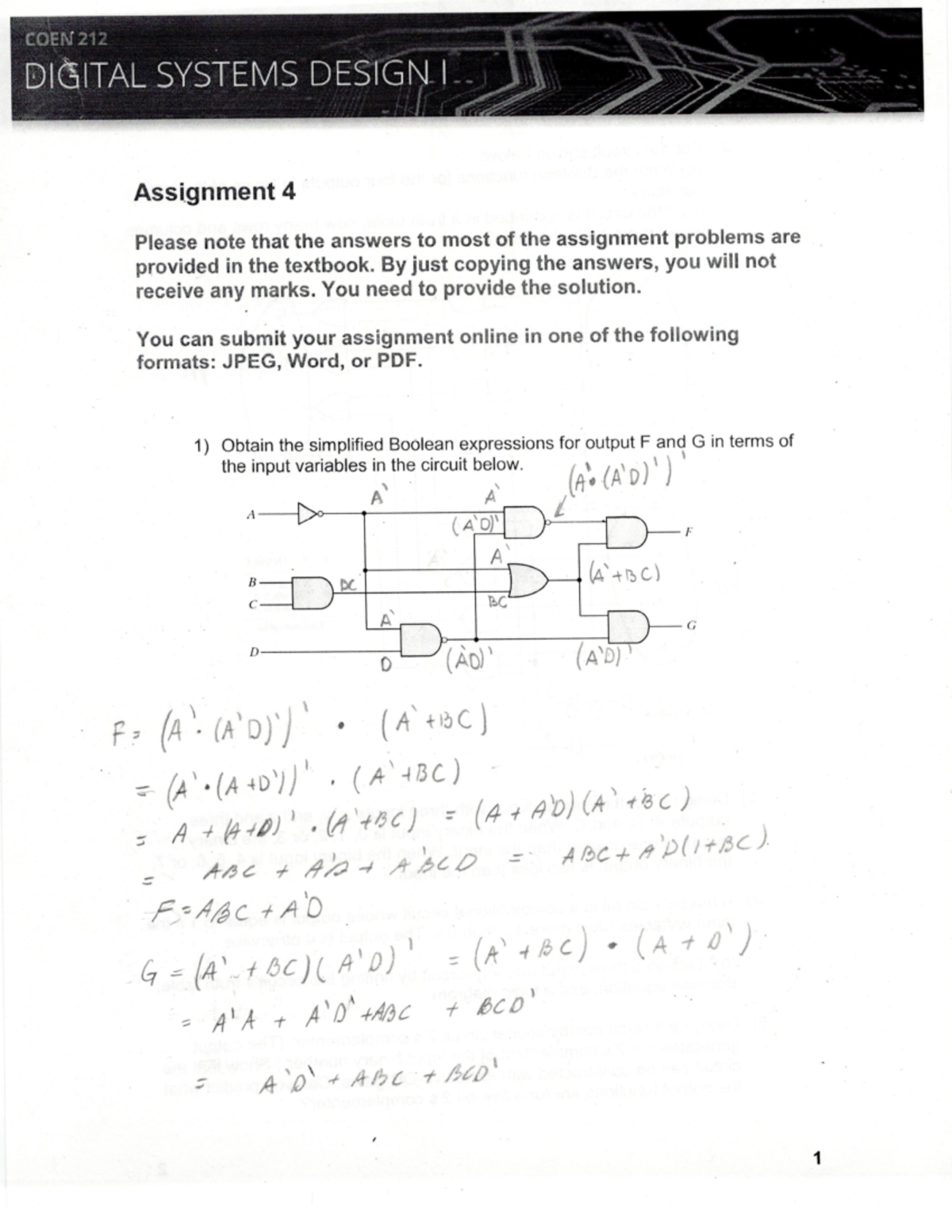 Assignment 4 - COEN 212 - Studocu