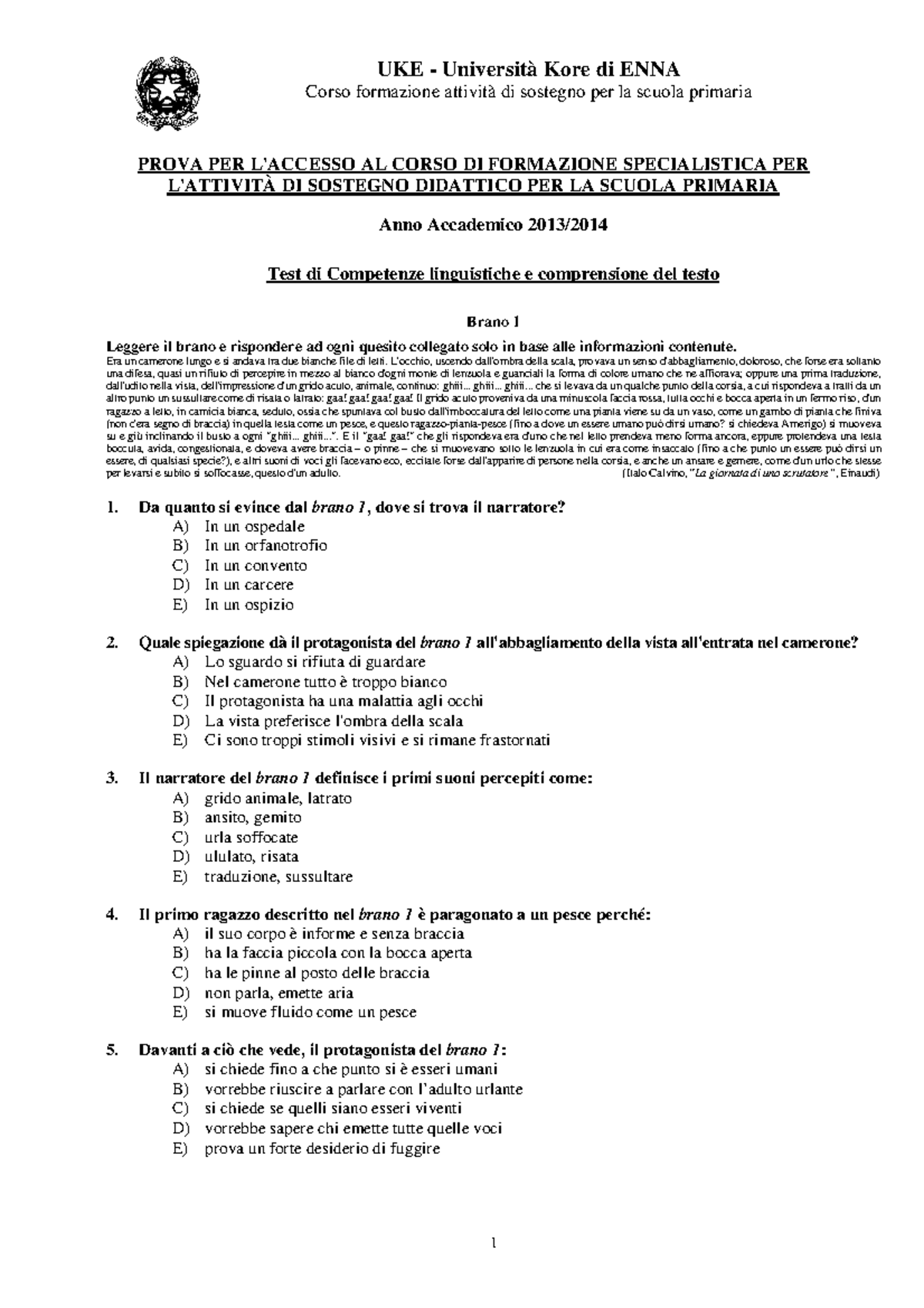 Images TFAsostegno Unikore 2013-2014 B2-primaria - UKE - Università ...