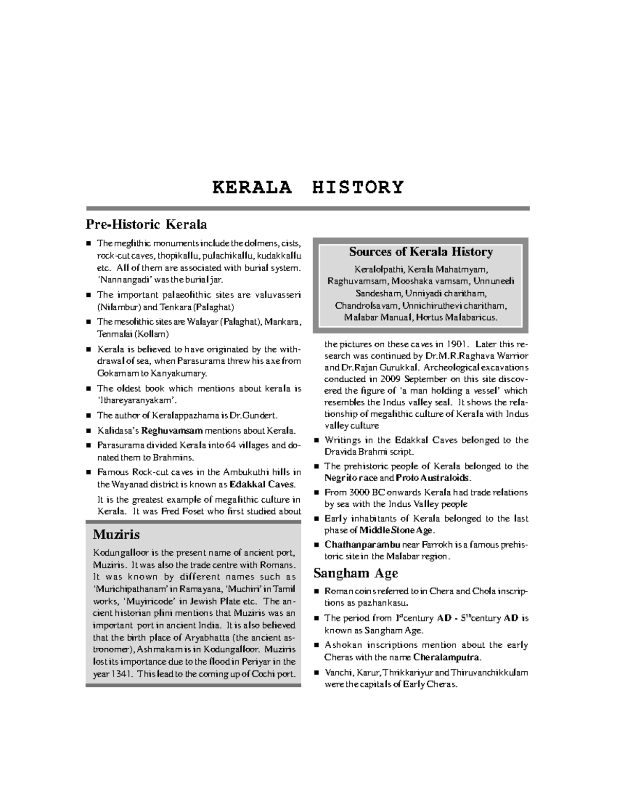 Kerala history in short - KERALA HISTORY Pre-Historic Kerala The ...