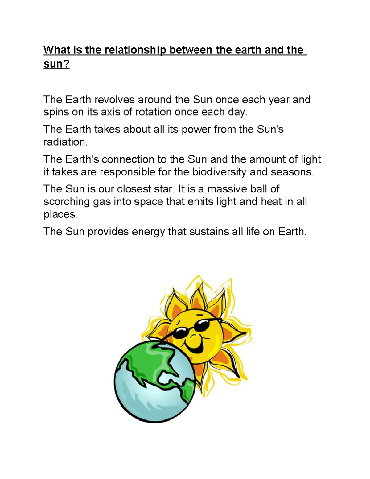 What is the relationship between the earth and the sun - What is the ...