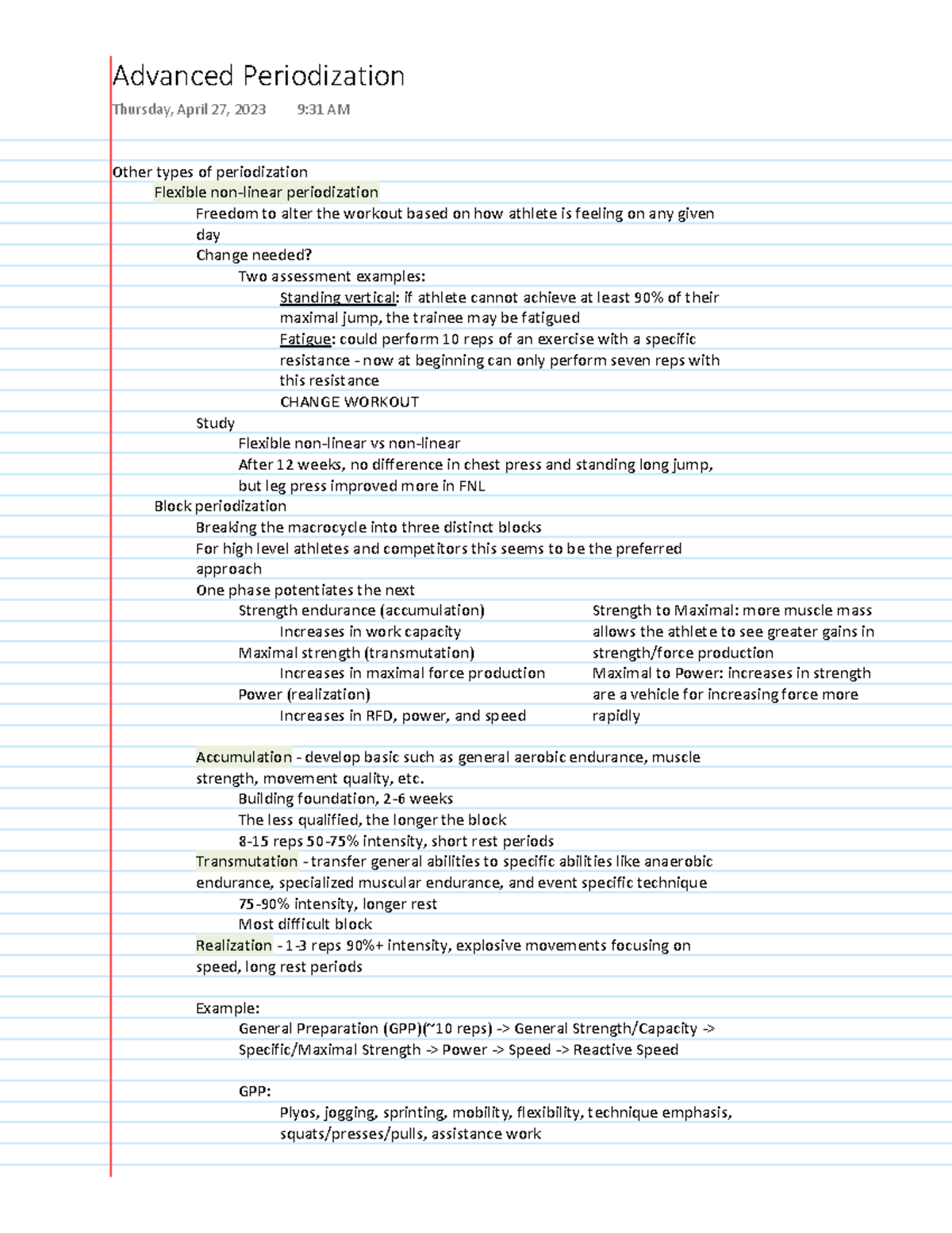Advanced Periodization - Other types of periodization Flexible non ...