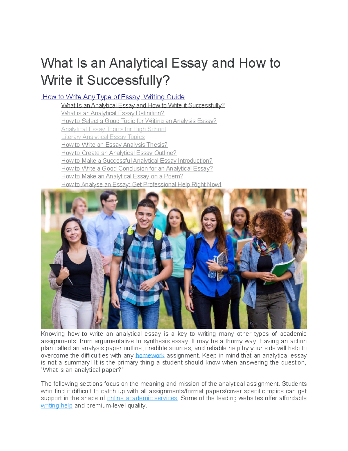 What Is an Analytical Essay and How to Write it Successfully - It may ...