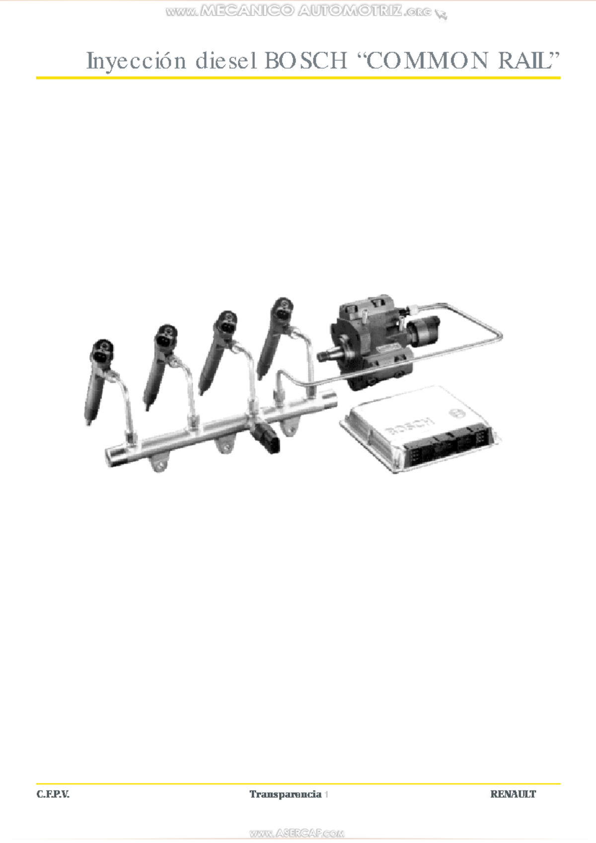 Material inyeccion diesel bosch common rail esquema funcionamiento ...