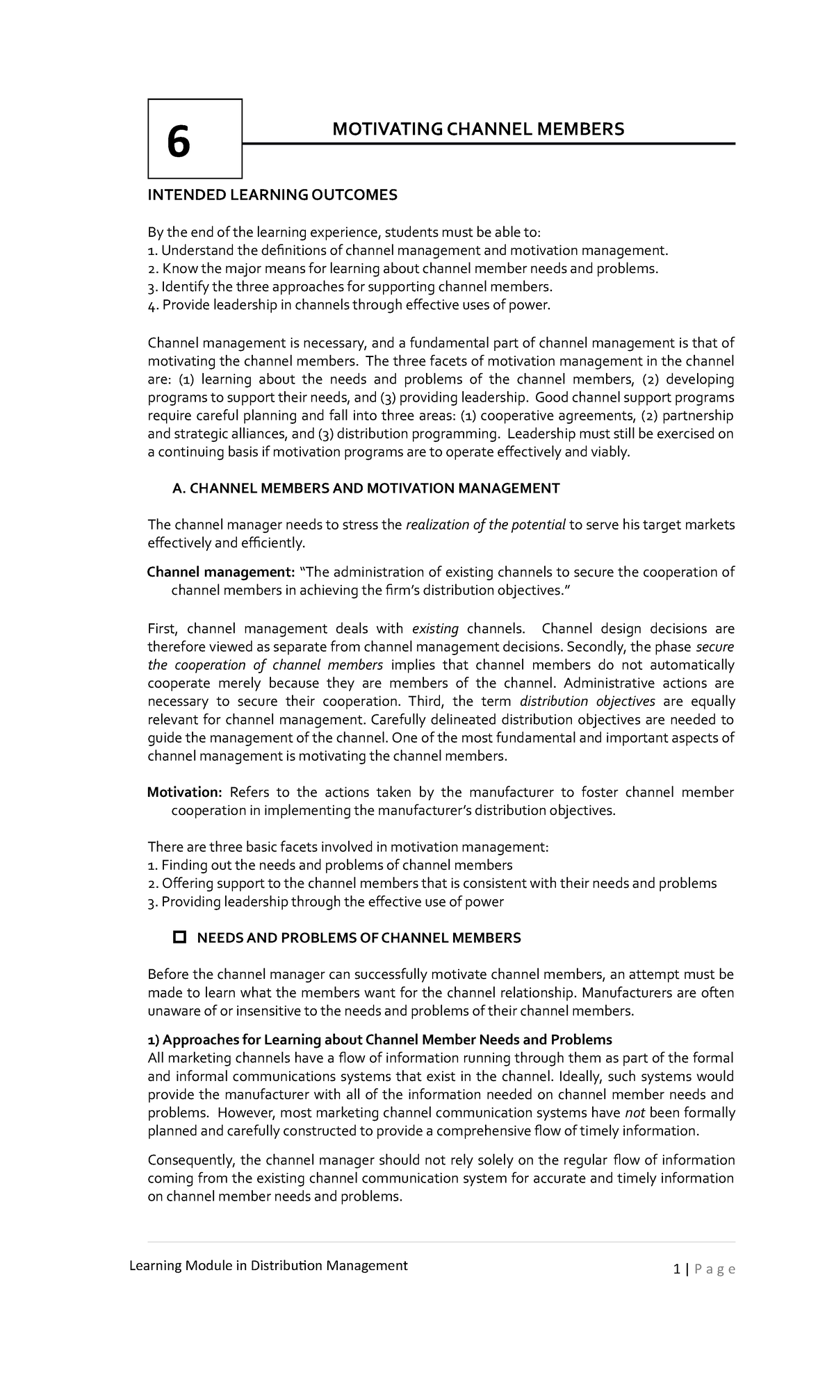 Chapter-06- Motivation - MOTIVATING CHANNEL MEMBERS INTENDED LEARNING ...