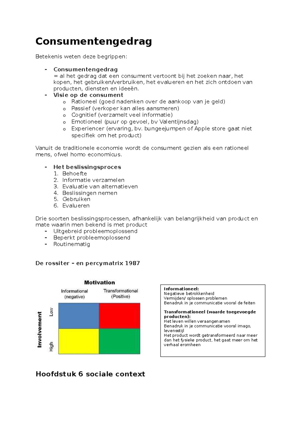 Consumentengedrag - samenvatting - Consumentengedrag Betekenis weten ...