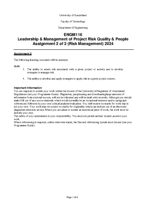 2. ENX313 Module Guide - BEng Degrees in Engineering Final Year Project ...