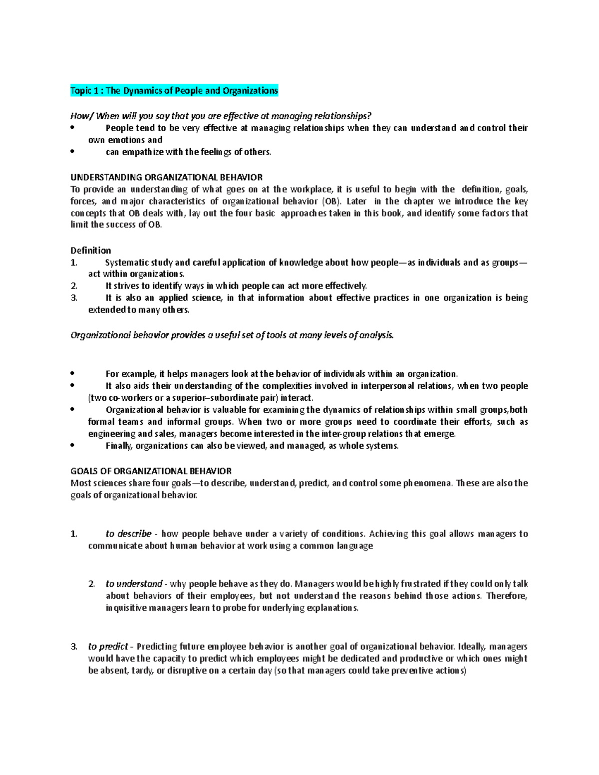 human behavior study - Topic 1 : The Dynamics of People and ...