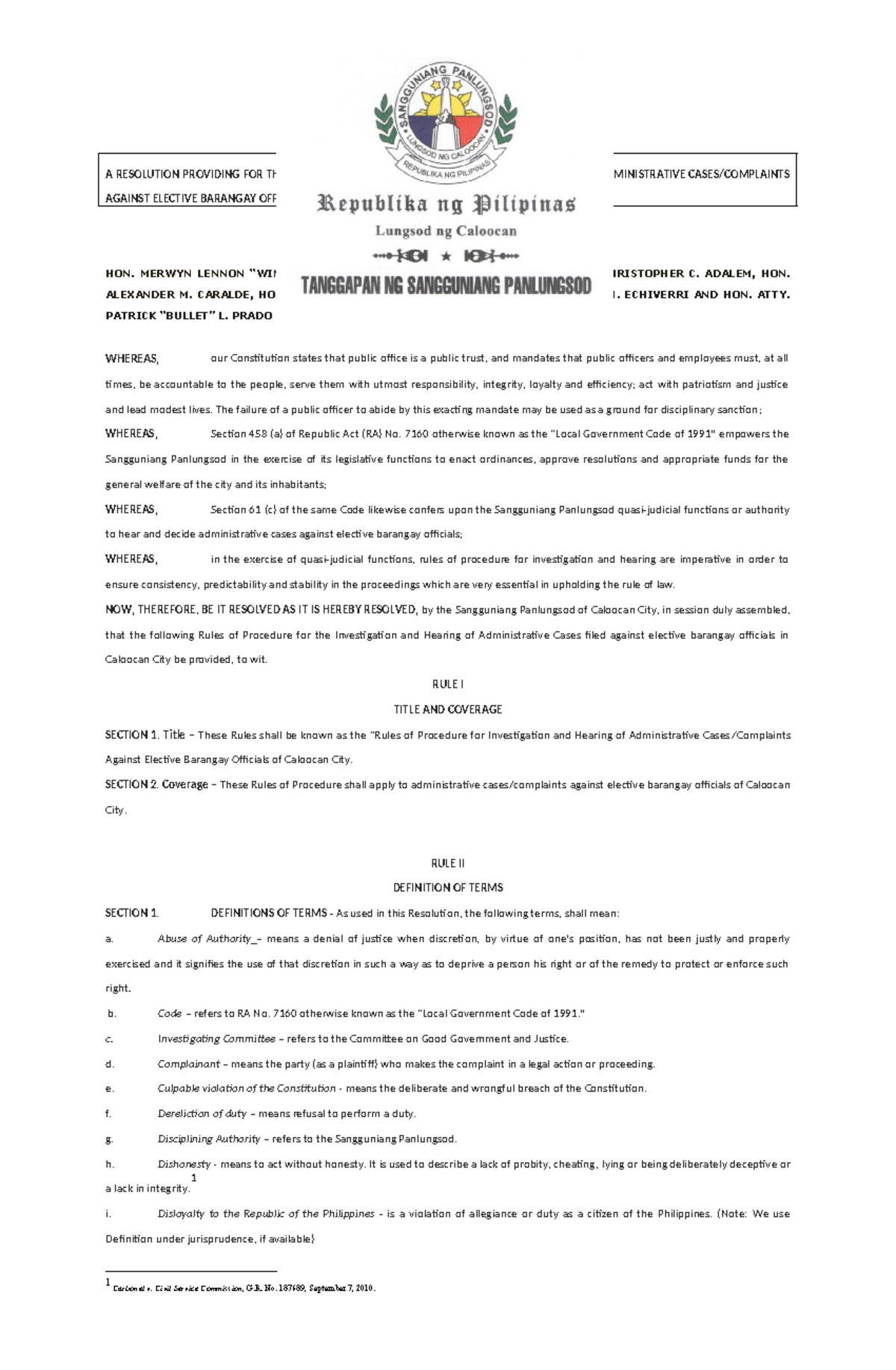 Rules OF Procedure WITH Inputs AND proposed amendments in 2nd reading ...