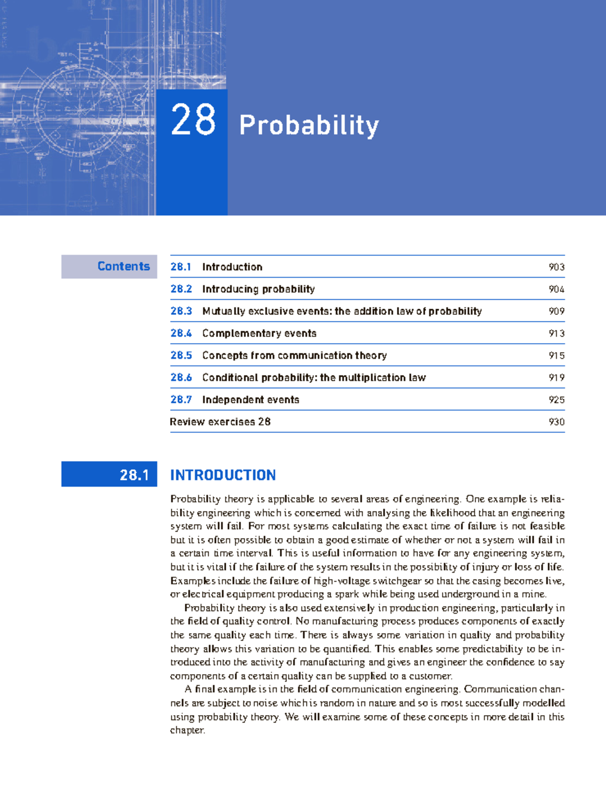 Matematika Teknik BAB 28 Probabilitas - 28 Probability Contents 28 ...