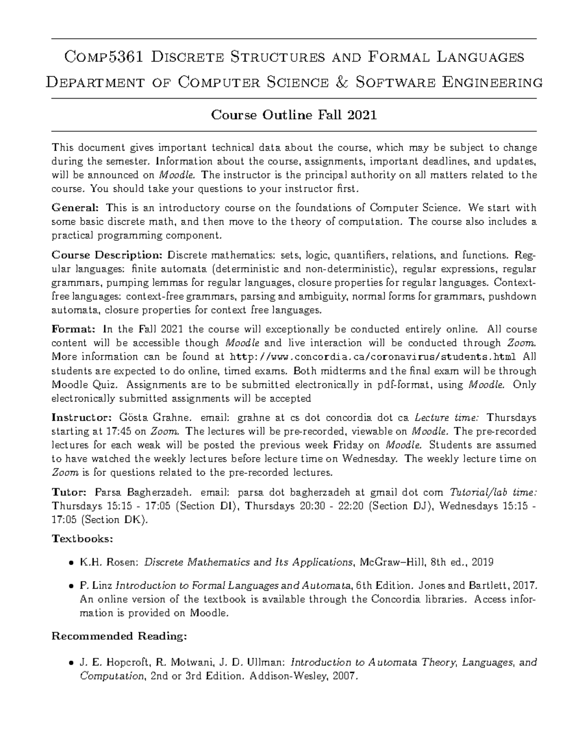 Outline 5361 - lecture - Comp5361 Discrete Structures and Formal Languages Department of ...