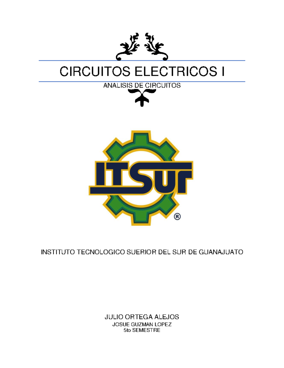 Circuitos Electricos 1 - Warning: TT: undefined function: 32 CIRCUITOS ELECTRICOS I ANALISIS DE ...