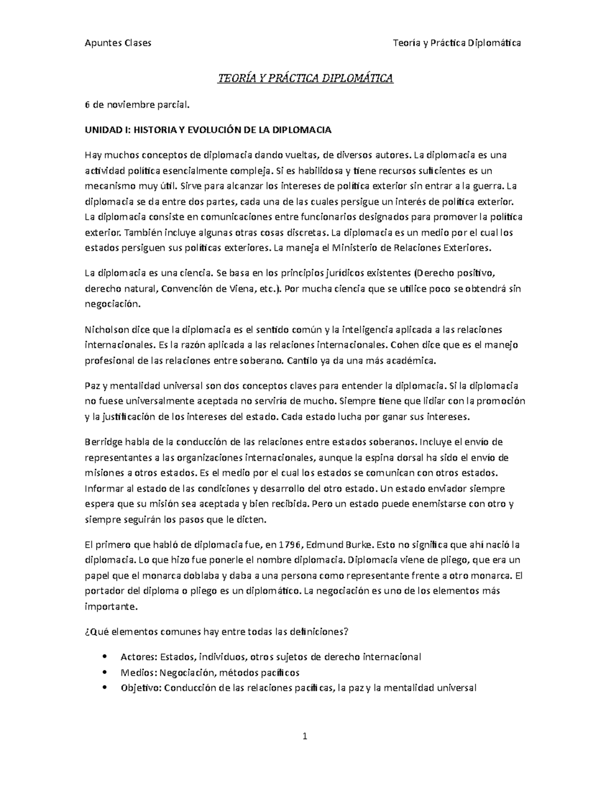 Apuntes Clases Teoría diplomática - TEORÍA Y PRÁCTICA DIPLOMÁTICA 6 de ...