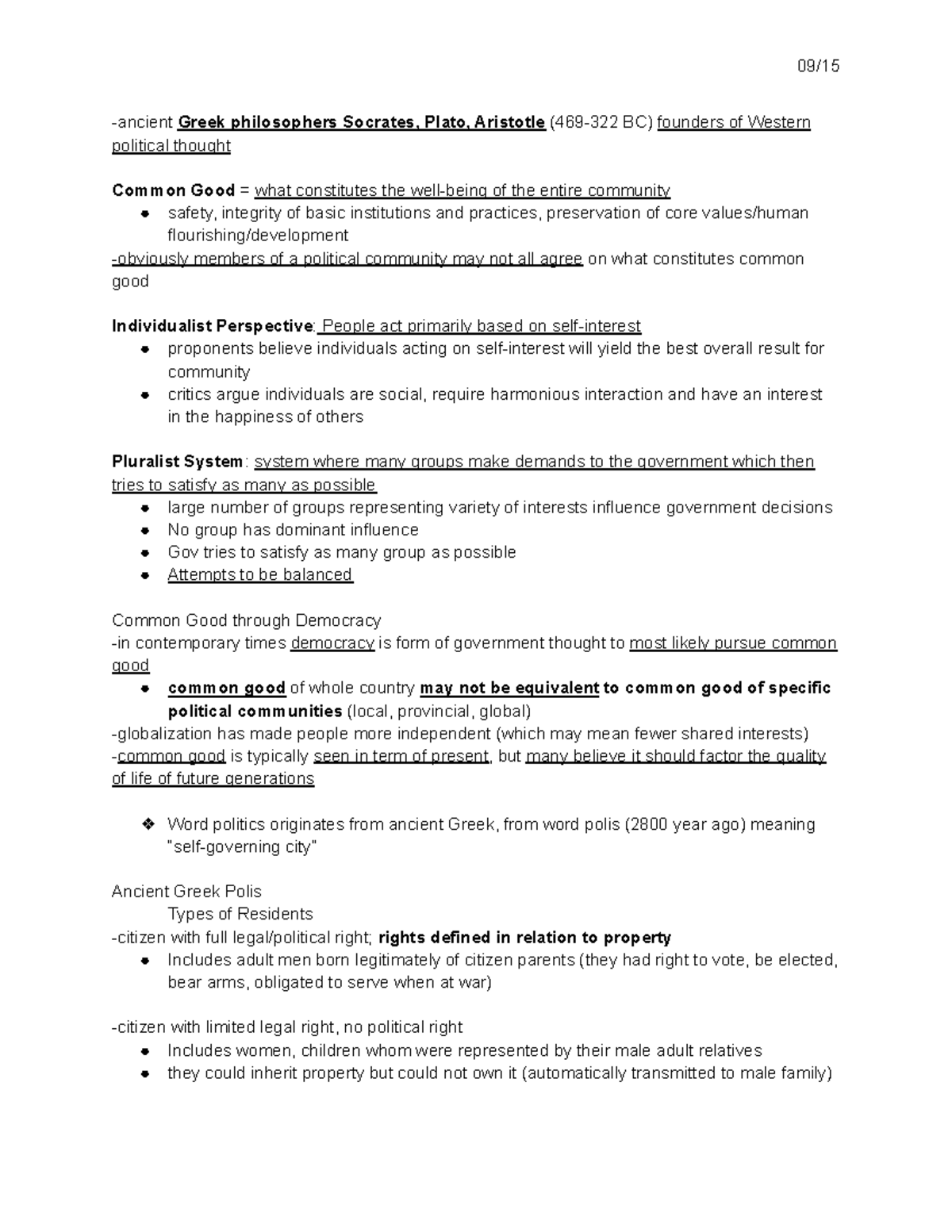 09 15 - Key components of lecture 2 and chapter 1. Instructor Donna ...
