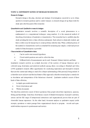 Topic 3-1 - Research Methodology notes - TOPIC 3. ORGANIZATION ...