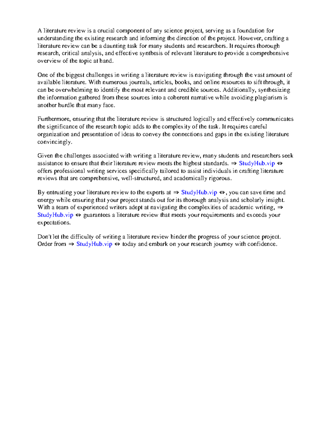 What Is A Literature Review For A Science Project - A literature review ...