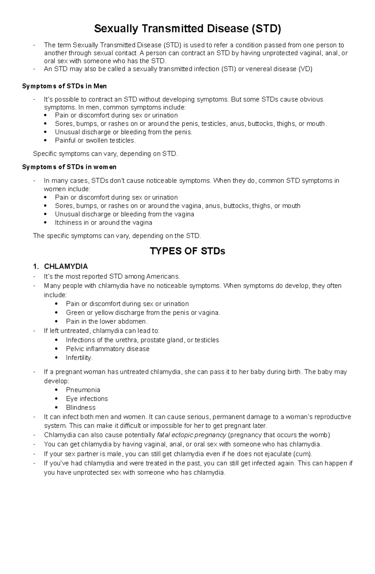 Lesson 6 - Sexual SELF 2 - for lecture purposes - Sexually Transmitted ...