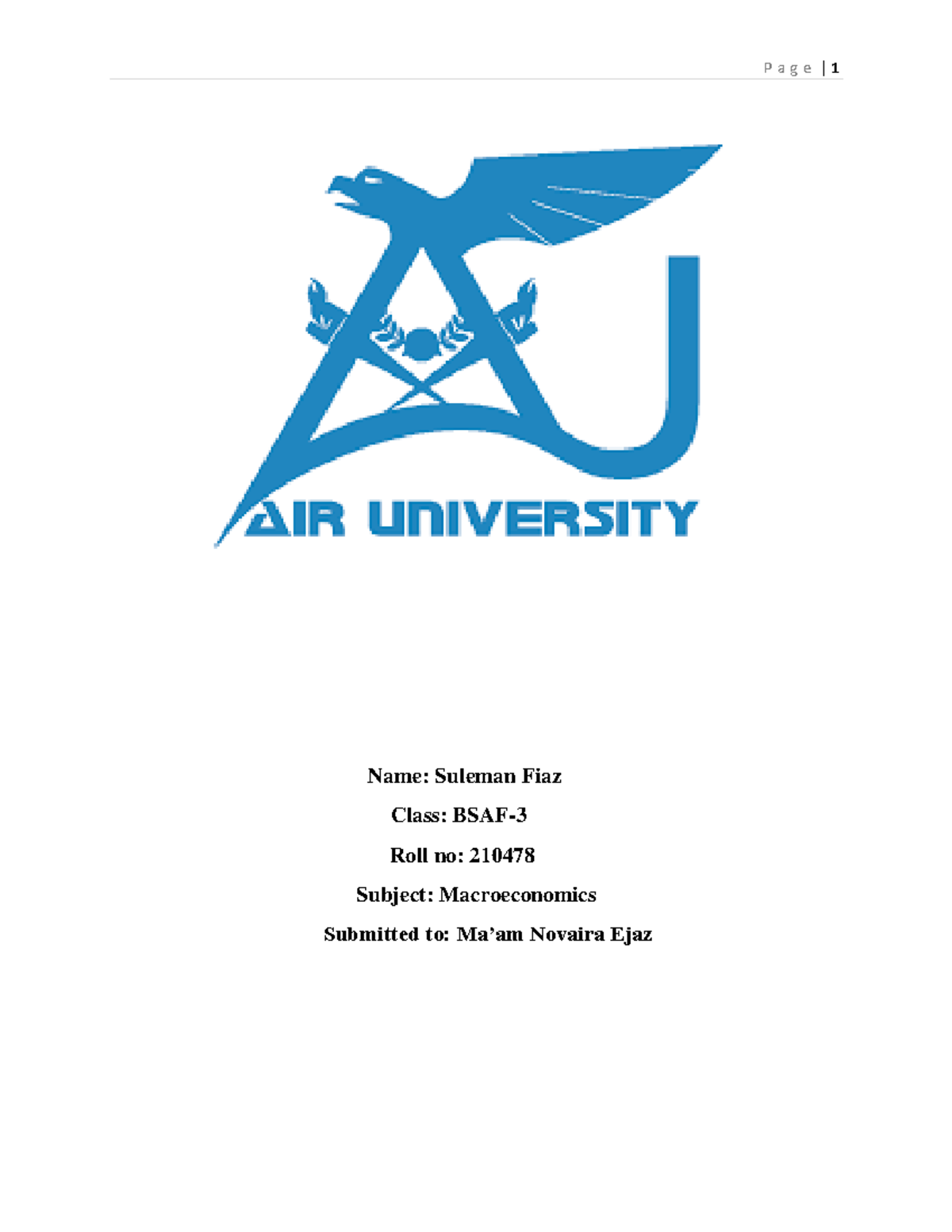 210478-BASF-3 - Chapter 7 - Name: Suleman Fiaz Class: BSAF- Roll no ...