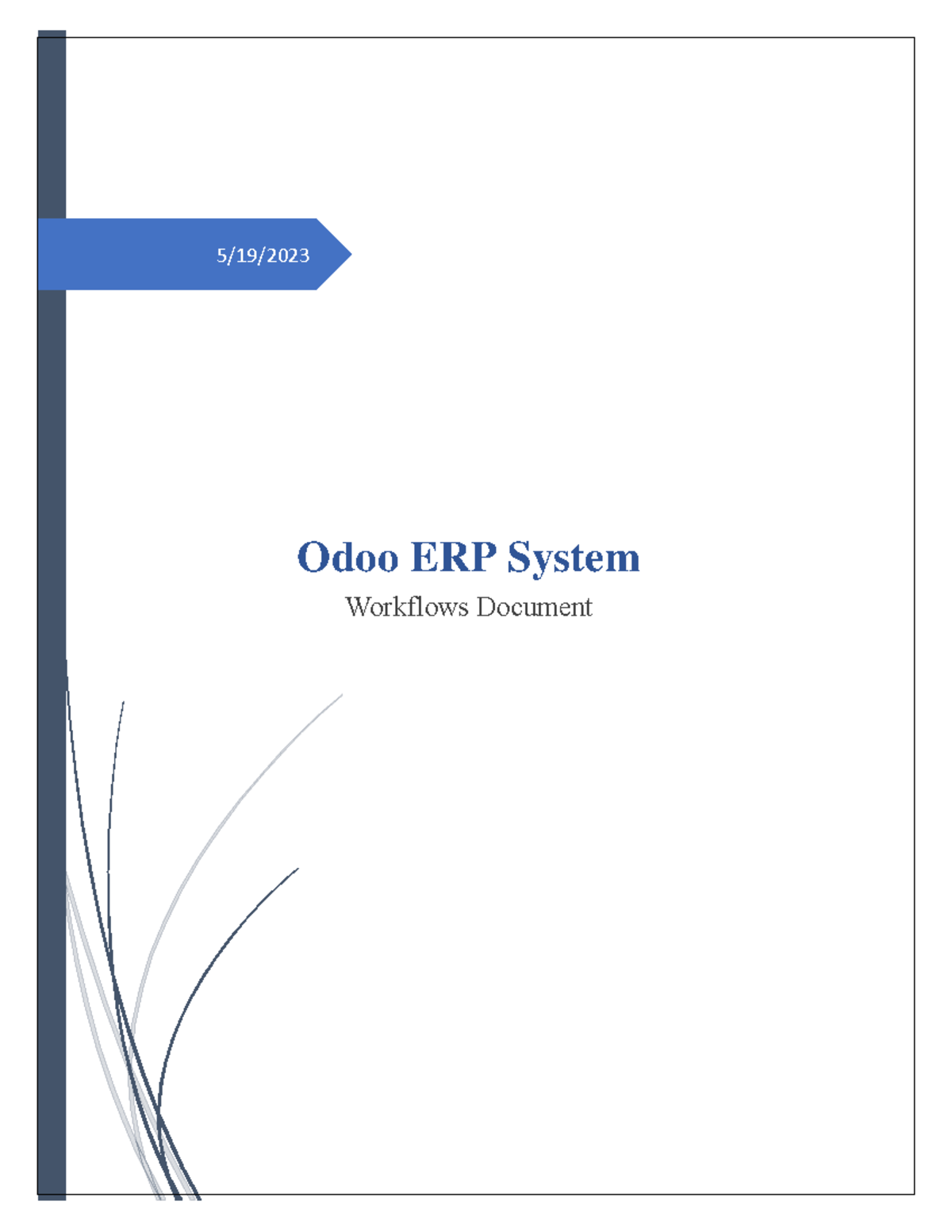 Workflows Odoo Erp Ssss 519 Odoo Erp System Workflows Document