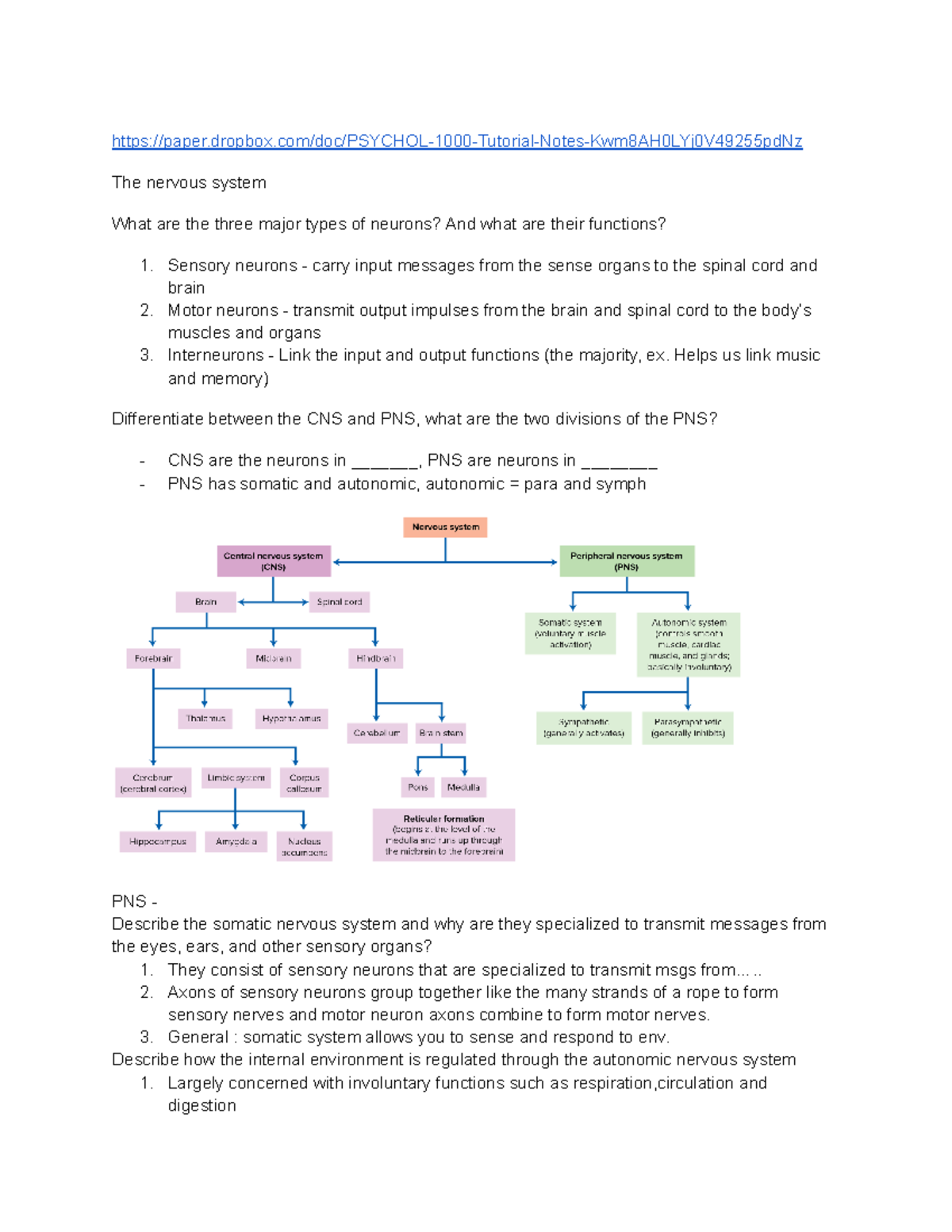 Psychology Notes Ch 3 Part 2 - paper.dropbox/doc/PSYCHOL-1000-Tutorial ...