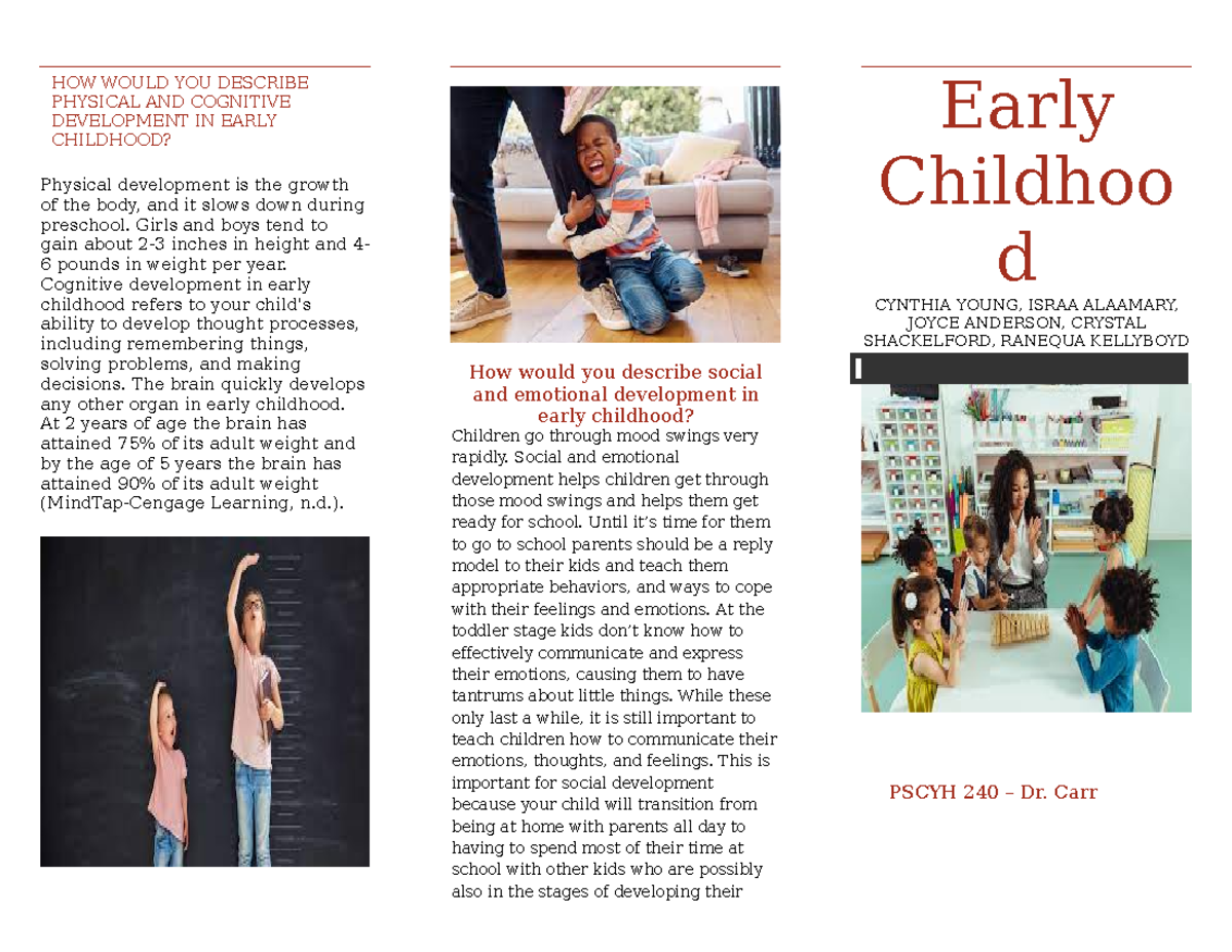Early Childhood - Module 3 - HOW WOULD YOU DESCRIBE PHYSICAL AND ...
