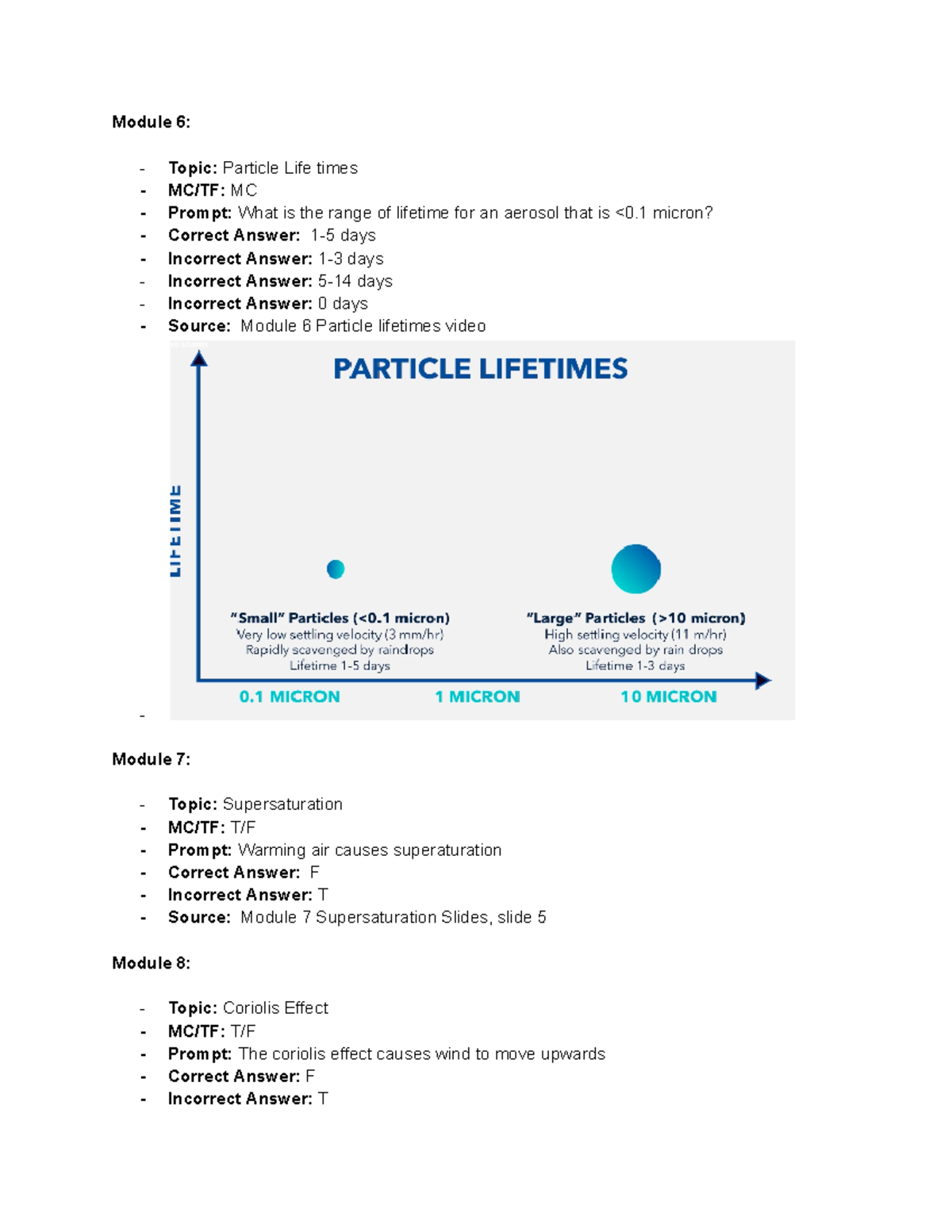Example Qs - Module 6: - Topic: Particle Life times - MC/TF: MC ...