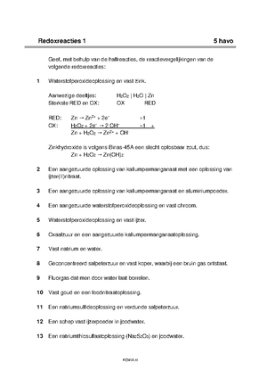 Scheikunde h5 antwoorden - Scheikunde A - Studeersnel