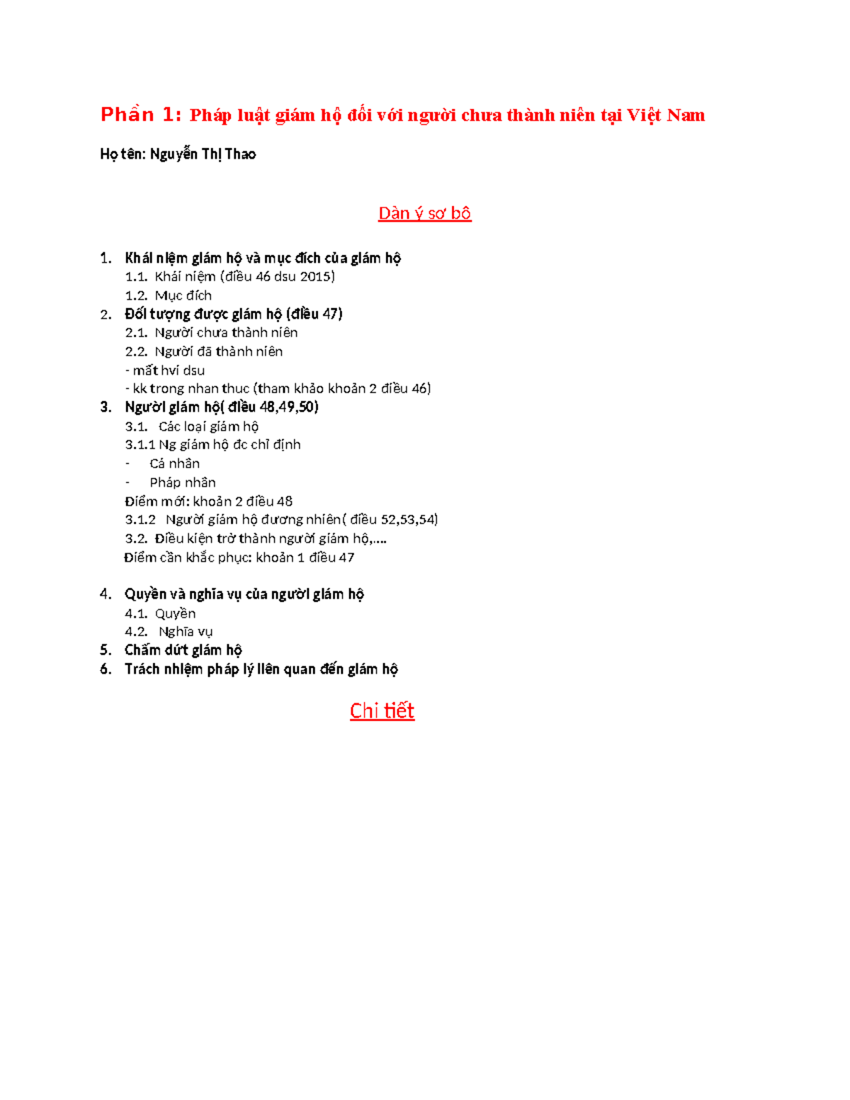 Plđc-nhóm-12 - hgffd - Phần 1: Pháp luật giám hộ đối với người chưa ...