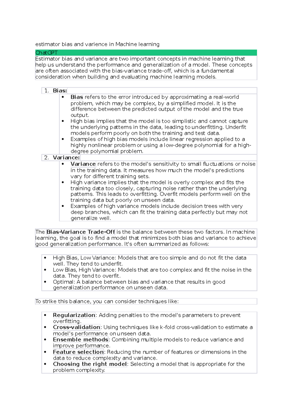 ELearning ML - PFA - estimator bias and varience in Machine learning ...