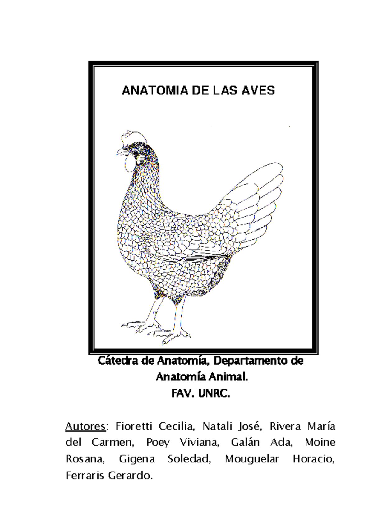 Anatomia aves - Cátedra de Anatomía, Departamento de Anatomía Animal ...