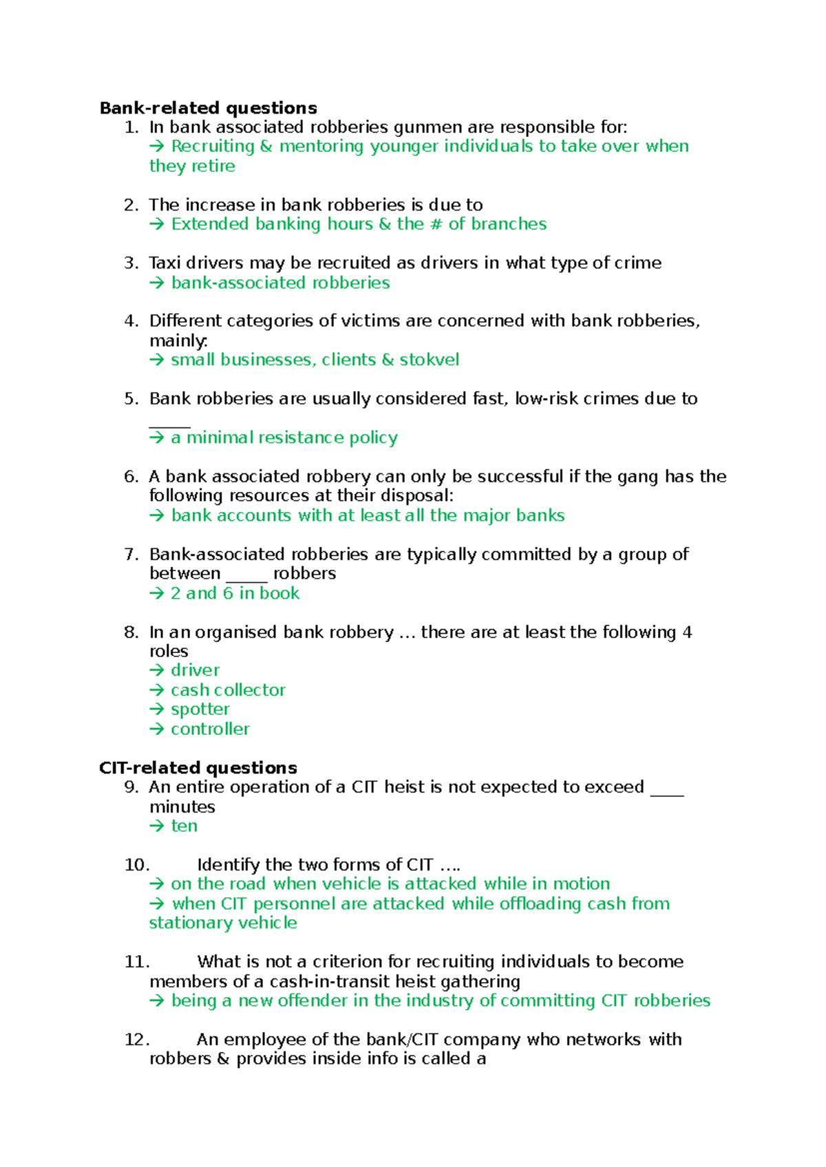 Online assessment Chapter 7 - Bank-related questions 1. In bank ...
