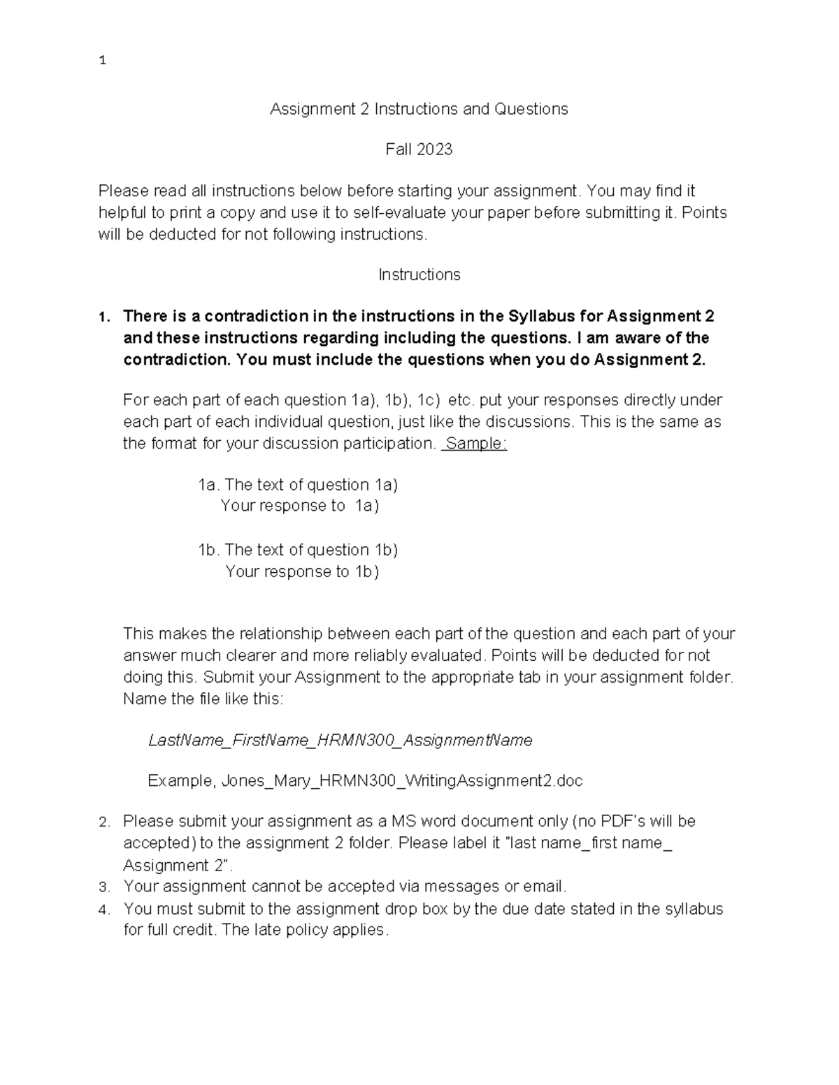 2023 Fall Assignment 2 Student Instructions and Questions - Assignment 2 Instructions and ...