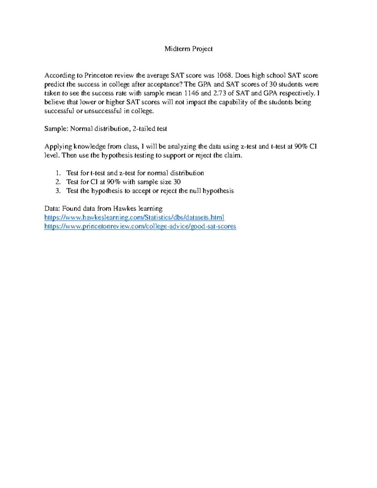 Midterm project - assignment - Midterm Project According to Princeton ...