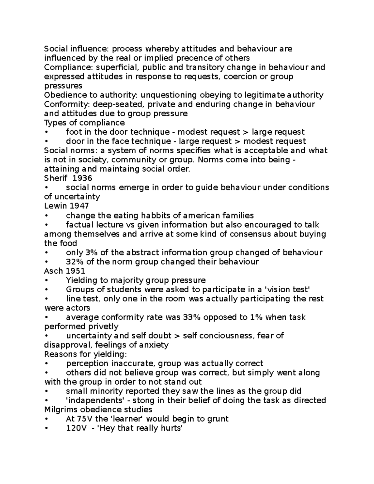 Social Psychology - social influence - Social influence: process ...