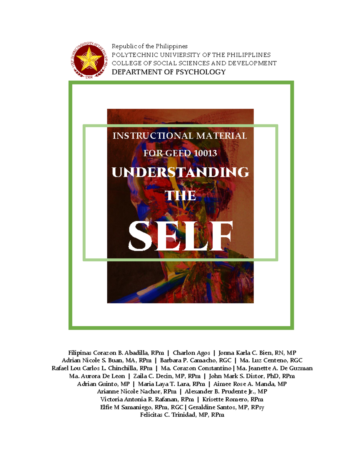 UTS Instructional Material - Updated - Republic of the Philippines ...