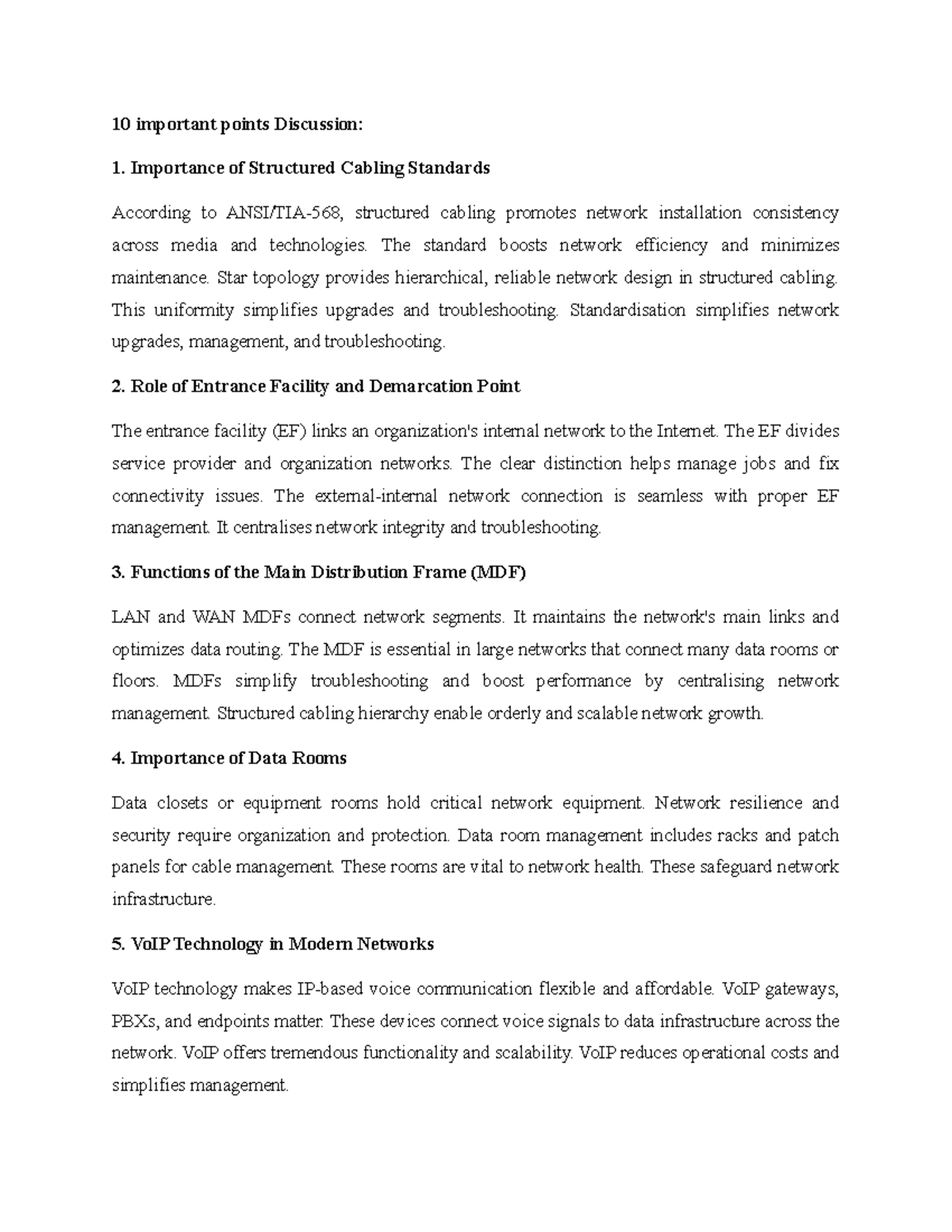 10 important points Discussion - 10 important points Discussion ...