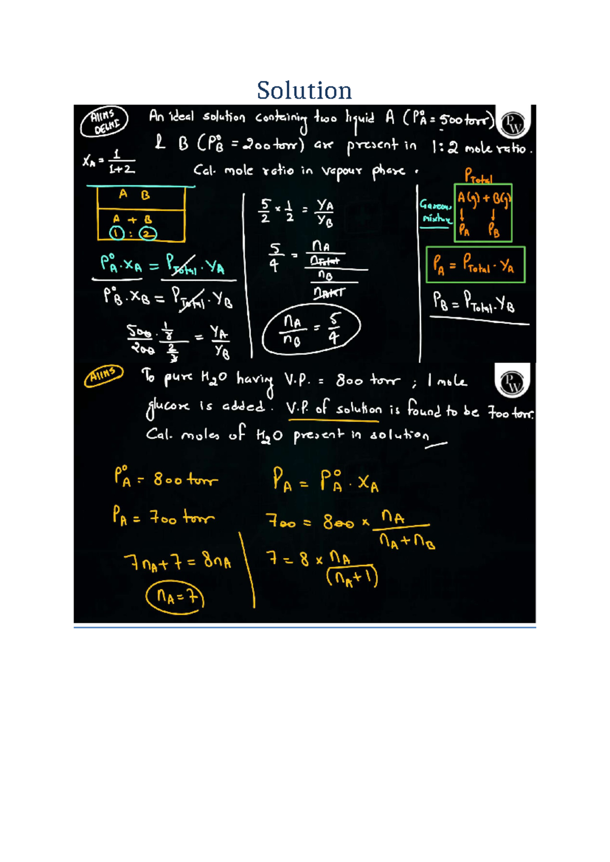 Solution - pratice questions - Chemistry SL - Solution - Studocu
