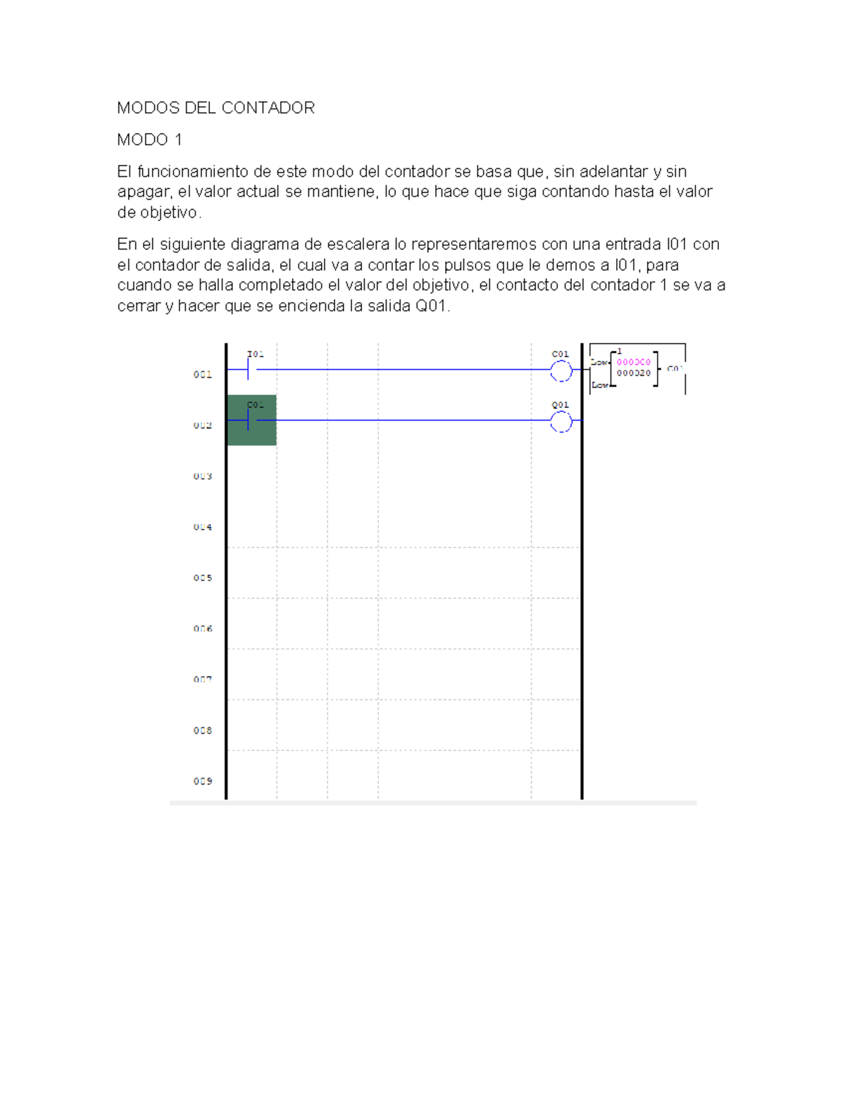 Modos DEL Contador - investigacion - MODOS DEL CONTADOR MODO 1 El ...