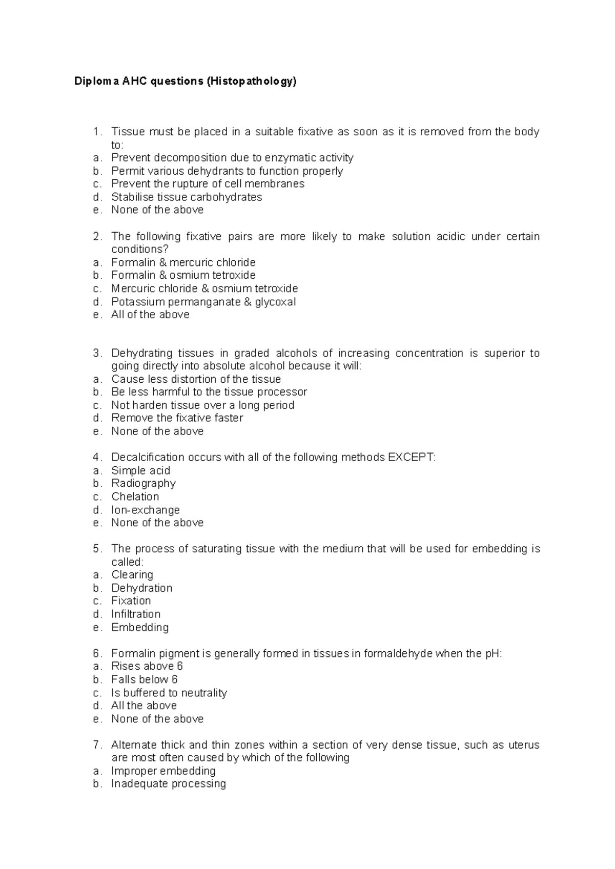 An Expert Review of Histopathology Questions Covering Key Concepts ...
