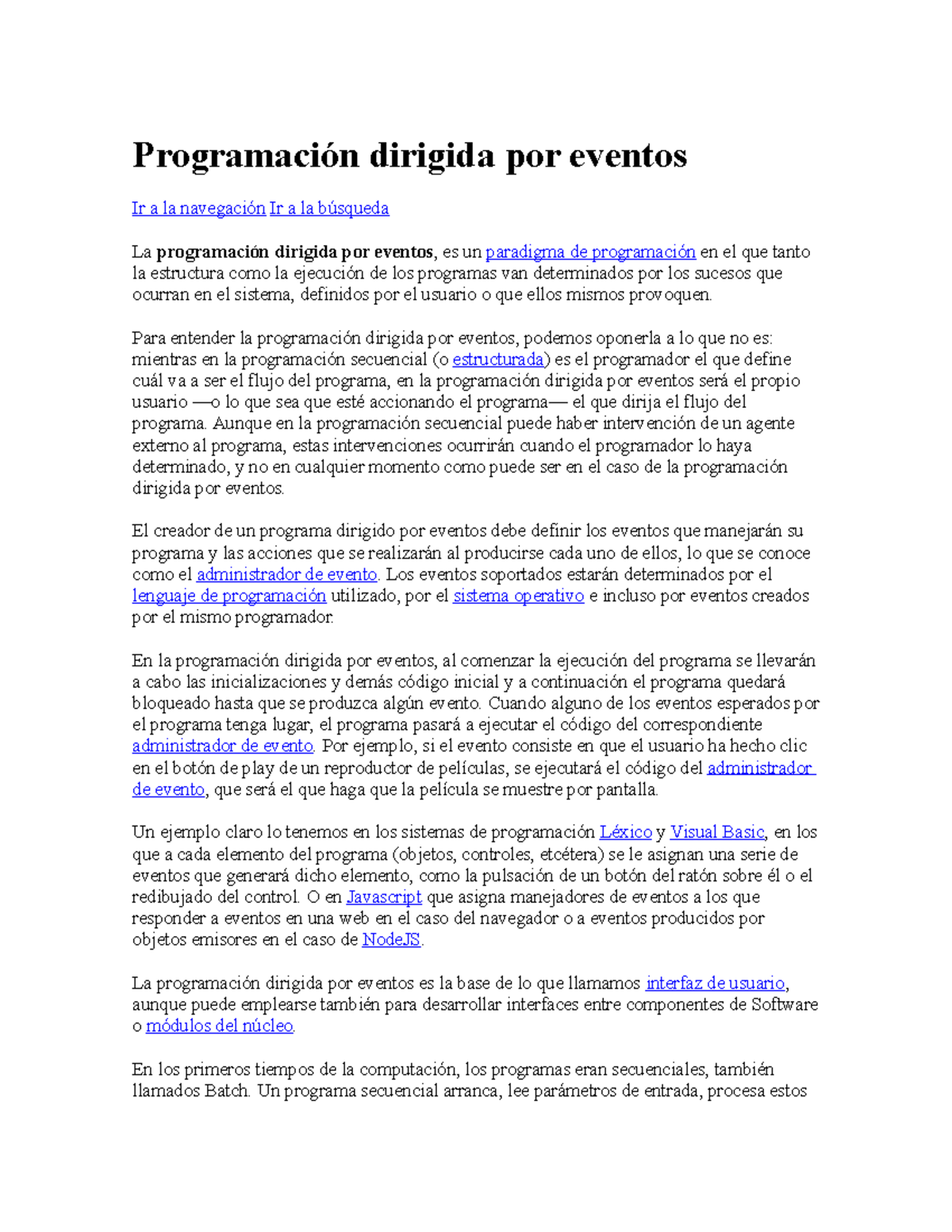 Programación dirigida por eventos - Programación dirigida por eventos ...