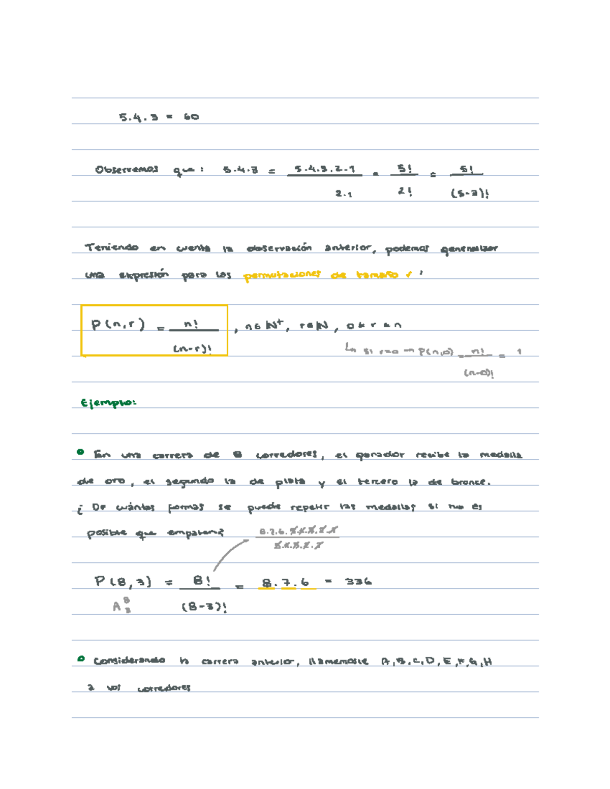 Nota 11 oct. 2020-2 - Aputes de Repaso Matematica Discreta, Ejercicios ...