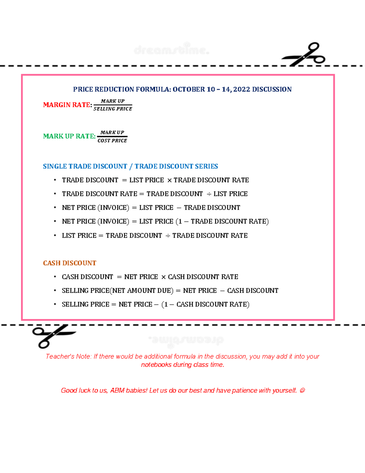 Price Reduction Formula - PRICE REDUCTION FORMULA: OCTOBER 10 – 14 ...