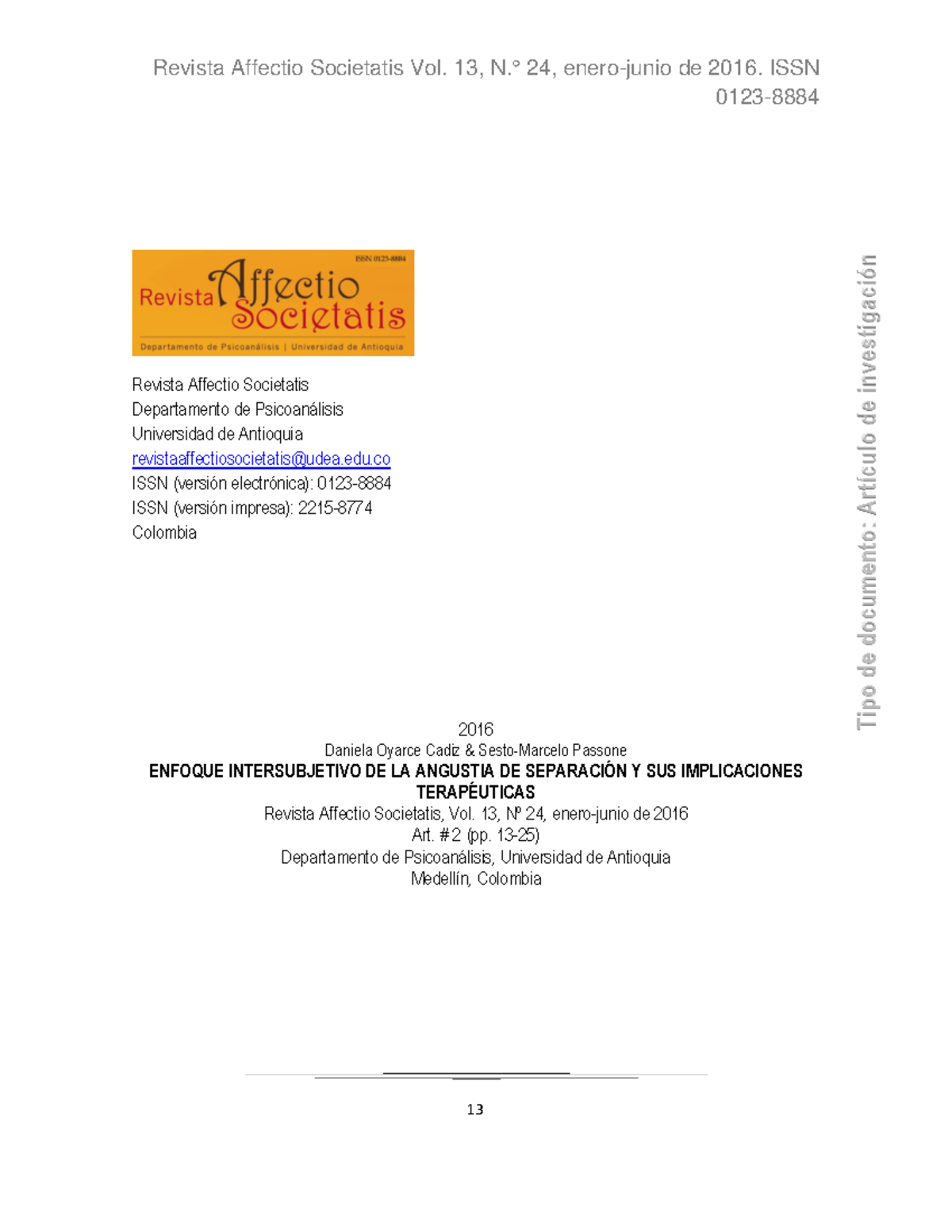 25848-Texto del art culo-102659-1-10-2016 0318 - Revista Affectio Societatis Vol. 13, N.° 24 ...