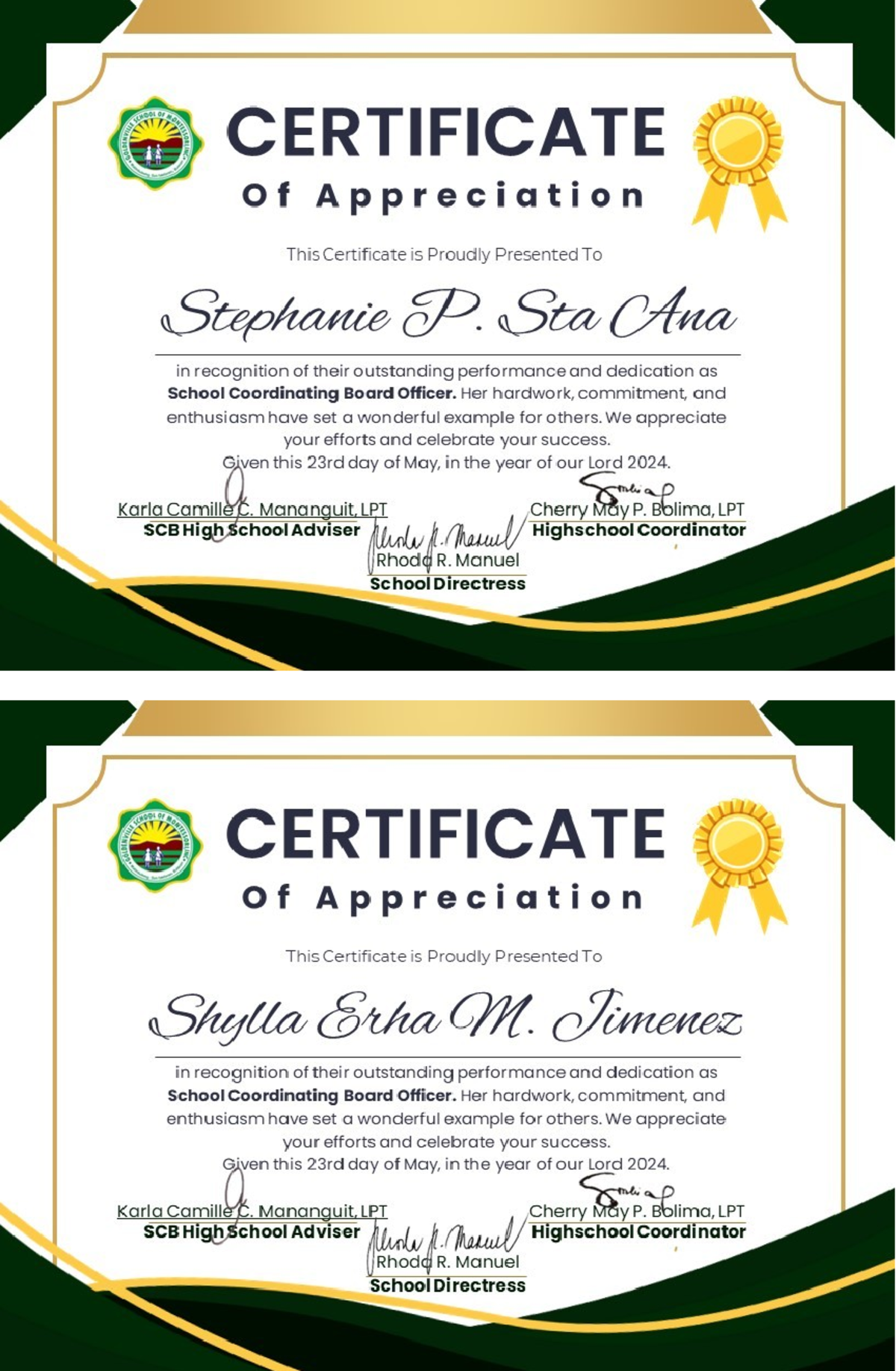 Certificates - important - OF HOMELAND CERTIFICATE of Appreciation This ...
