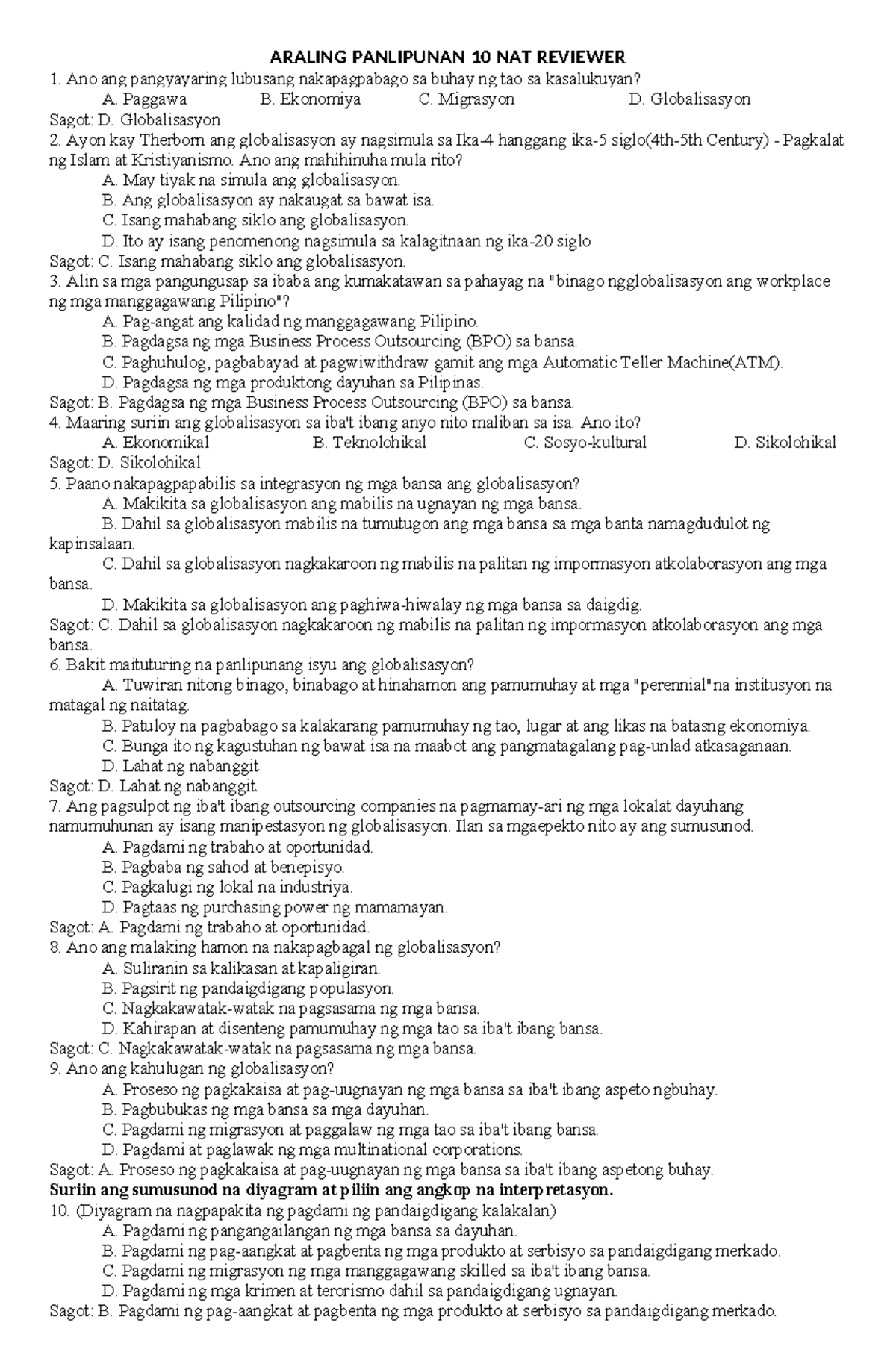 Araling Panlipunan 10 NAT Reviewer(PART2) - ARALING PANLIPUNAN 10 NAT ...