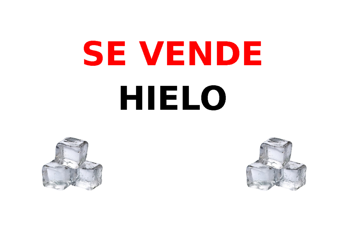 SE Vende - sdgg - economía monetaria - SE VENDE HIELO - Studocu