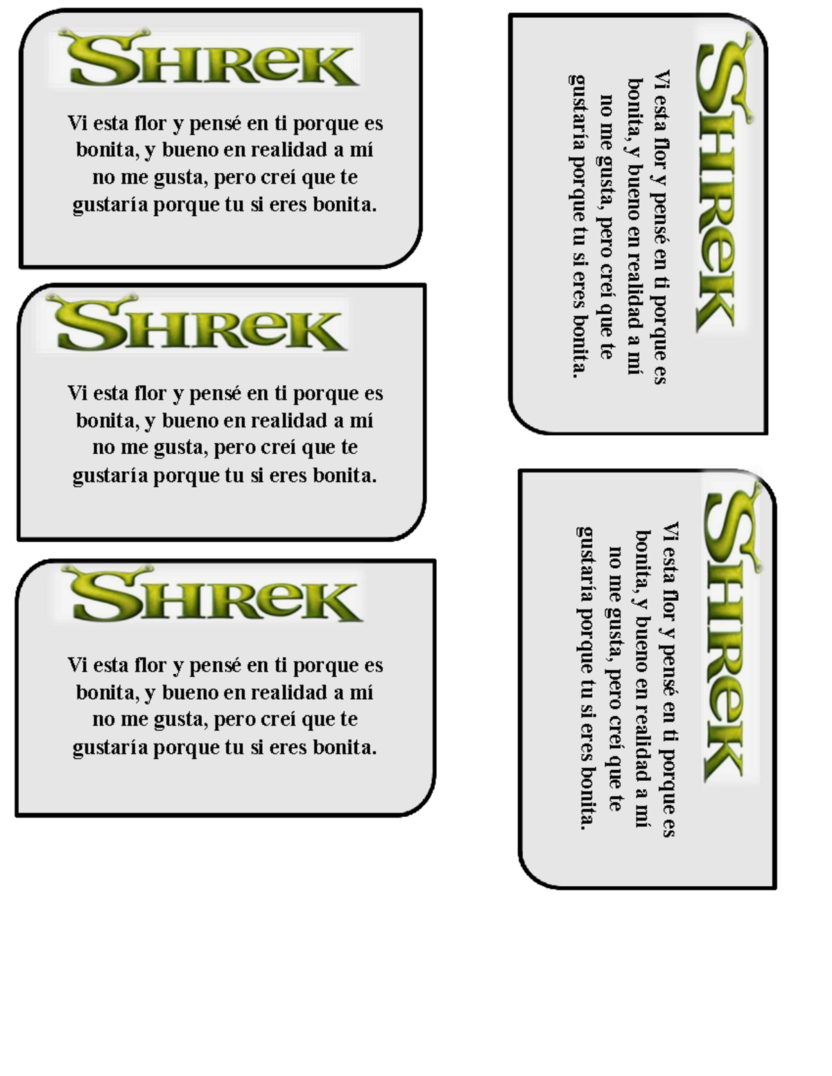 Tarjeta 2sherk - targetas - Vi esta flor y pensé en ti porque es bonita ...