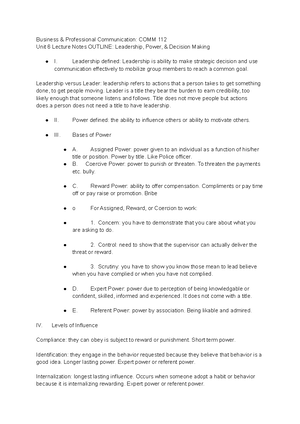 Business & Professional Communication COMM 112 3 - Business ...