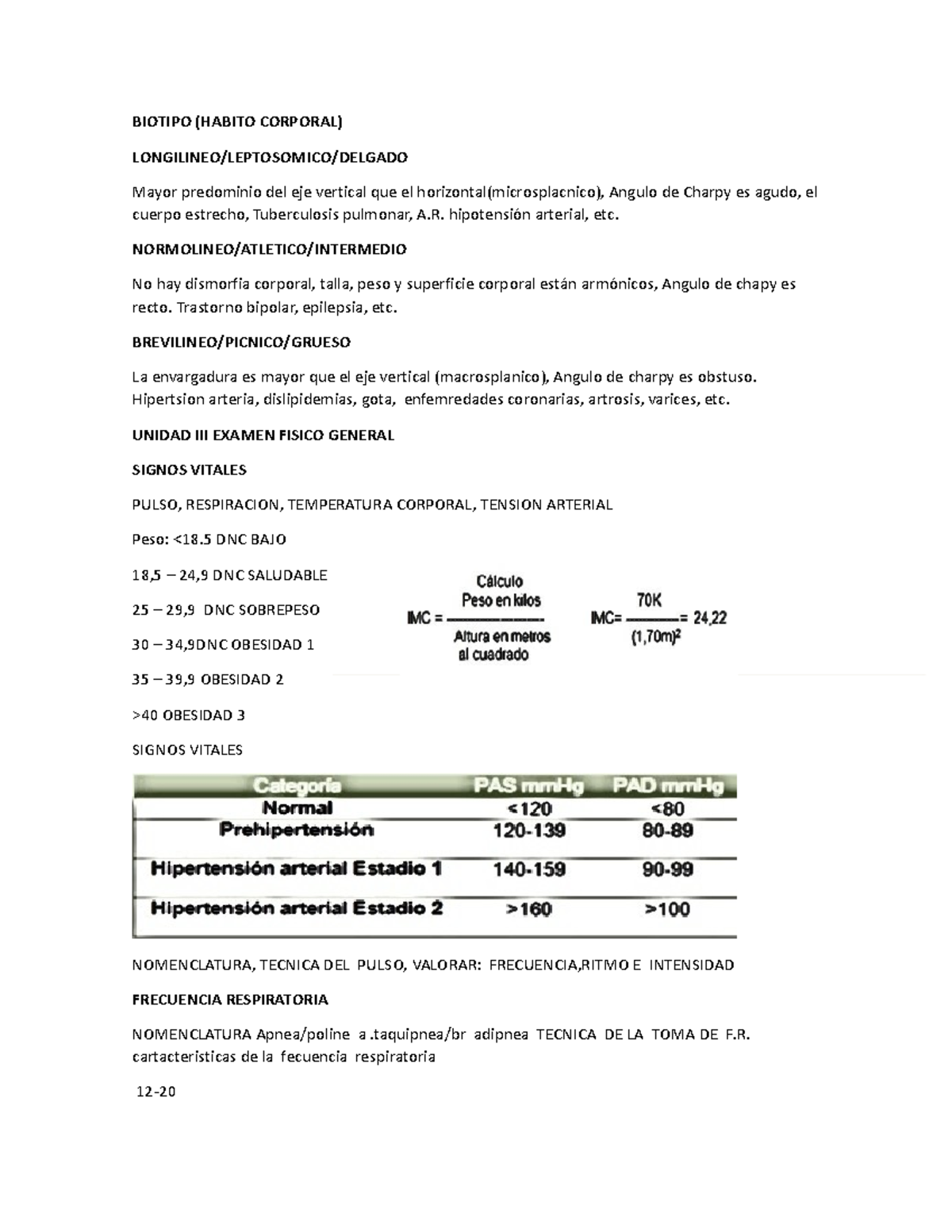 Biotipo - apuntes del primer tema - BIOTIPO (HABITO CORPORAL ...