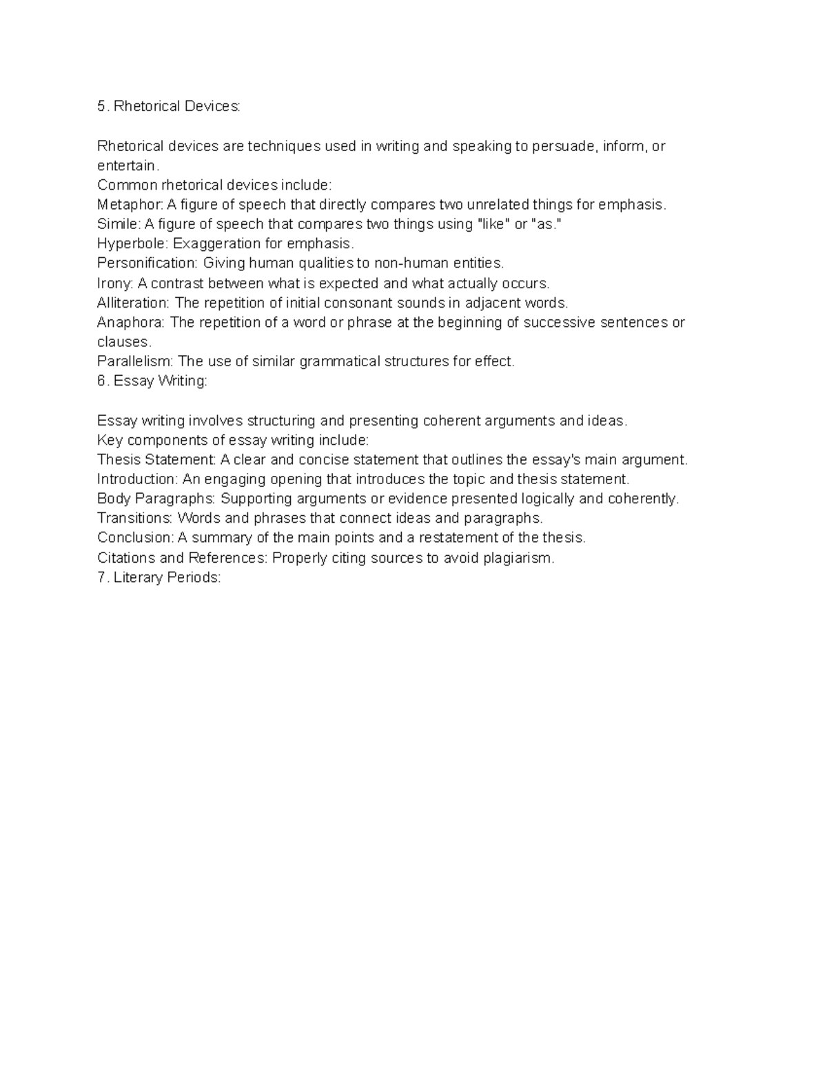 Untitled document - notes - Rhetorical Devices: Rhetorical devices are ...