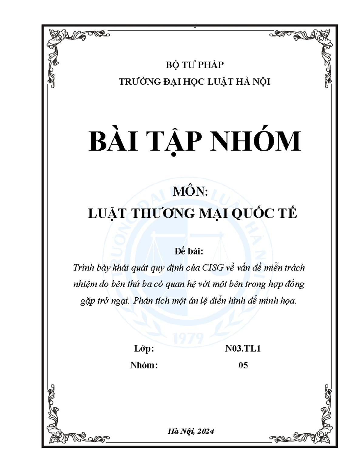 BTN-TMQT-NHOM-5 - bài tập nhóm năm 2024 - BỘ TƯ PHÁP TRƯỜNG ĐẠI HỌC LUẬT HÀ NỘI BÀI TẬP NHÓM MÔN ...